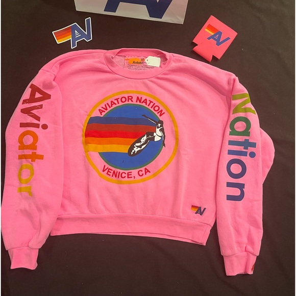Aviator Nation | Tops | Nwt Aviator Nation Venice Logo Relaxed ...